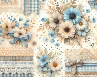 Calico Chickens Clip Art Kit 10 High Res Watercolor Jpgs for Junk ...