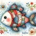 Calico Fish Clip Art 10 High Res Watercolor Jpgs for Junk Journaling ...