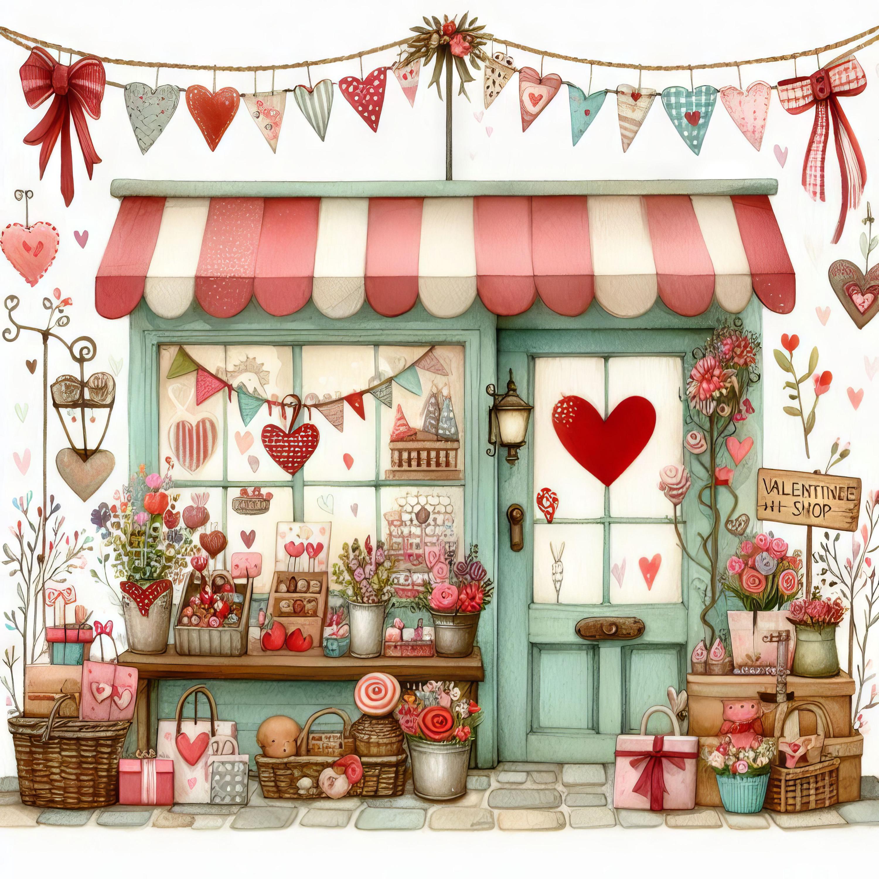 Valentine Shop: Clip Art 10 High Res Watercolor Jpegs Junk Journaling ...