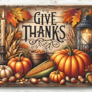 Give Thanks Clip Art Bundle 10 High Res Watercolor Jpgs for Junk ...