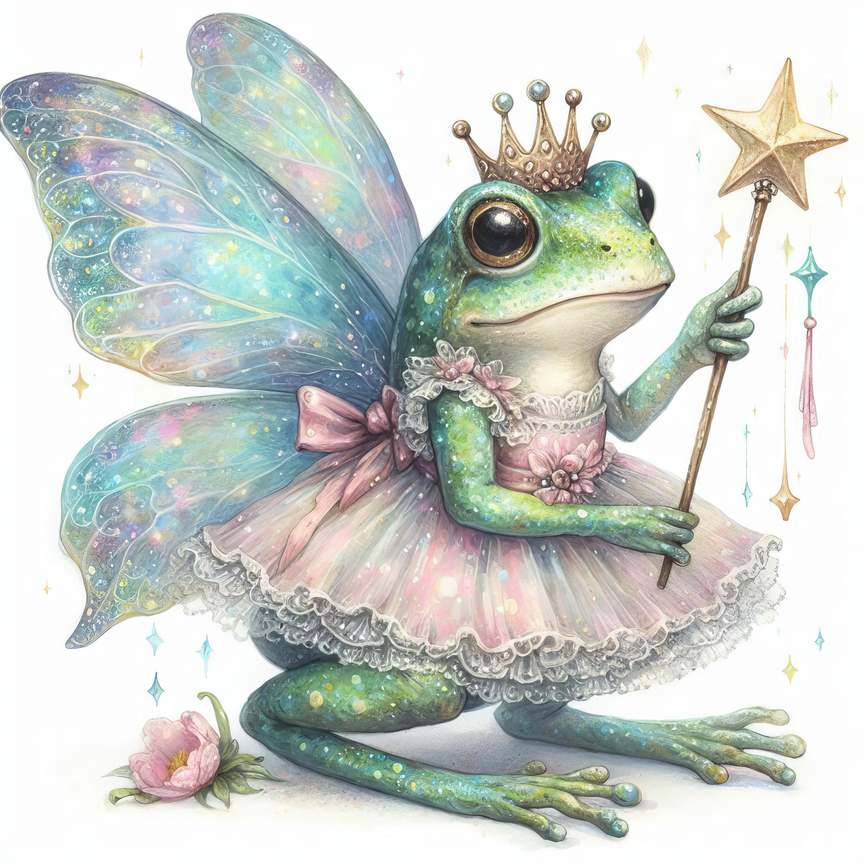Frog Fairy 10 High Res Watercolor Jpgs Junk Journaling, Scrapbooking ...
