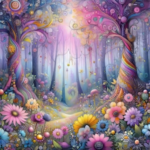 Spring Forest Fantasy 10 High Res Watercolor Jpgs, Junk Journaling ...