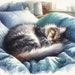 Spoiled Kitty: Clip Art, 10 High Res Watercolor Jpgs, Junk Journaling ...