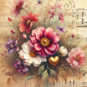 Love Notes Clipart Bundle 10 High Res Watercolor Jpgs for Junk ...