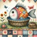 Calico Fish: Clip Art, 10 High Res Watercolor Jpgs, Junk Journaling ...