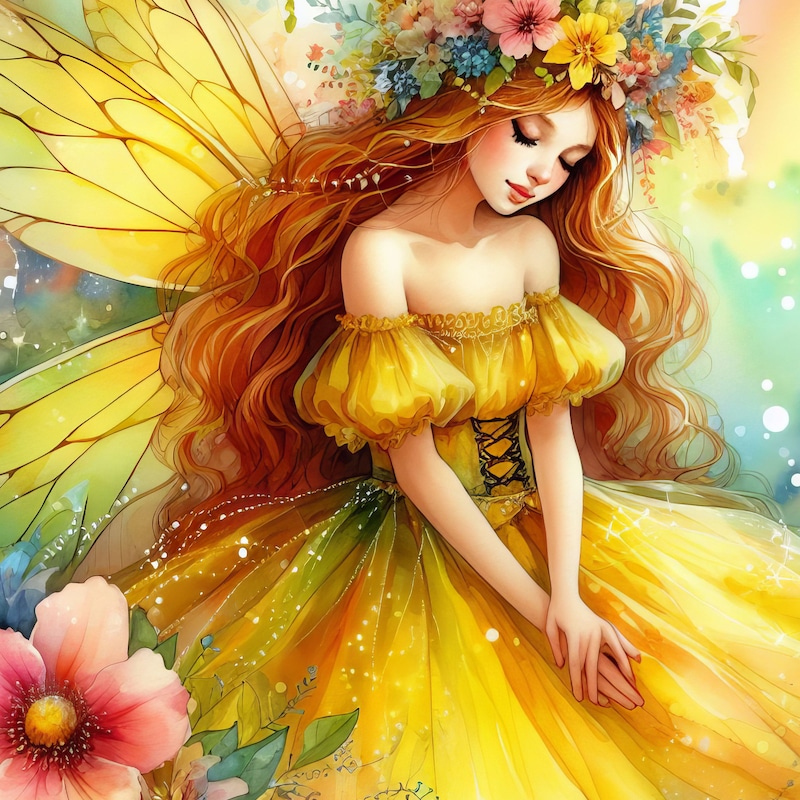 Yellow Fairy - Etsy