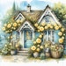 Yellow Rose Cottage: Clip Art, 10 High Res Watercolor Jpgs, Junk ...