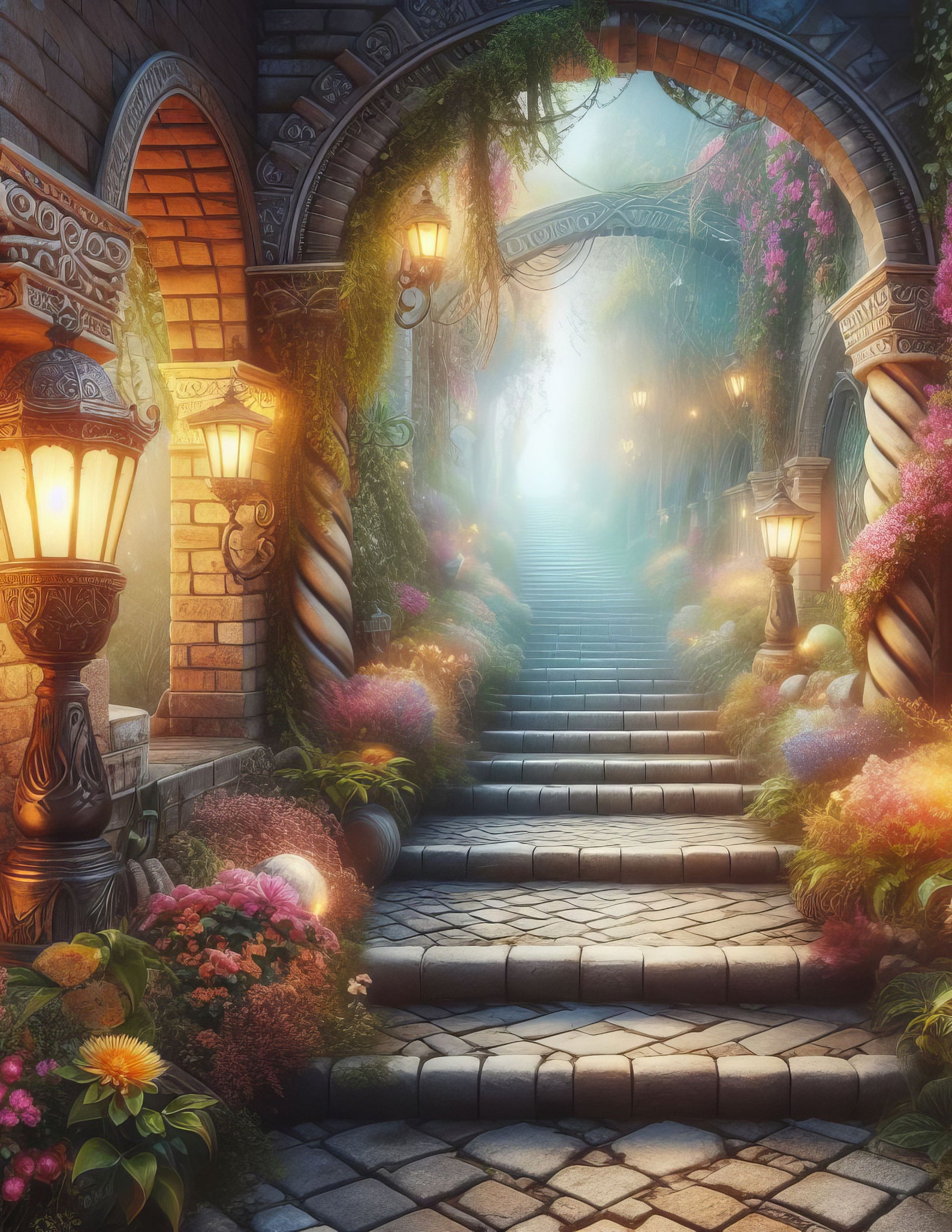 Fantasy Pathway Clip Art Bundle 10 High Res Watercolor Jpgs for Junk ...