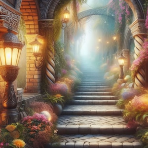 Fantasy Pathway Clip Art Bundle 10 High Res Watercolor Jpgs for Junk ...