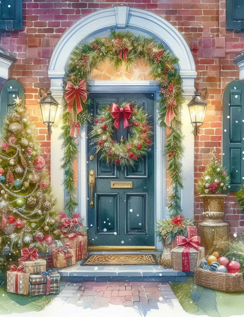 Home for the Holidays: Clip Art, 10 High Res Watercolor Jpgs, Junk ...