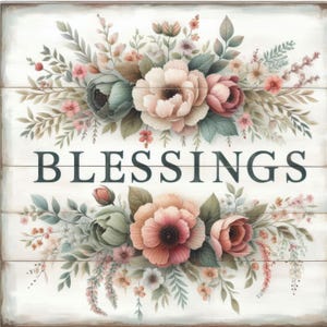Blessings: Clip Art, 10 High Res Watercolor Jpgs, Junk Journaling ...