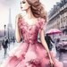 Paris in Pink Clip Art Kit 10 High Res Watercolor Jpgs for Junk ...
