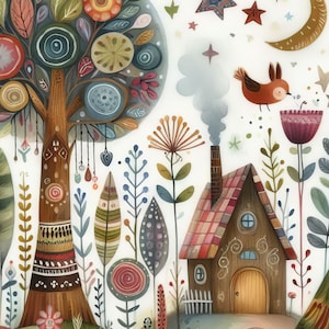 Whimsical Forest Clipart Bundle 10 High Res Watercolor Jpgs for Junk ...
