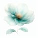 Exquisite Gold Edged Aqua Flower Clip Art 10 High Res Watercolor Jpgs ...