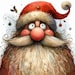 Whimsical Stressed Santa: Clip Art, 10 High Res Watercolor Jpgs, Junk ...