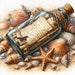 Note in a Bottle: Clip Art Bundle 10 High Res Watercolor Jpegs Junk ...