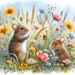 Meadow Mice: Clip Art 10 High Res Watercolor Jpgs for Junk Journaling ...