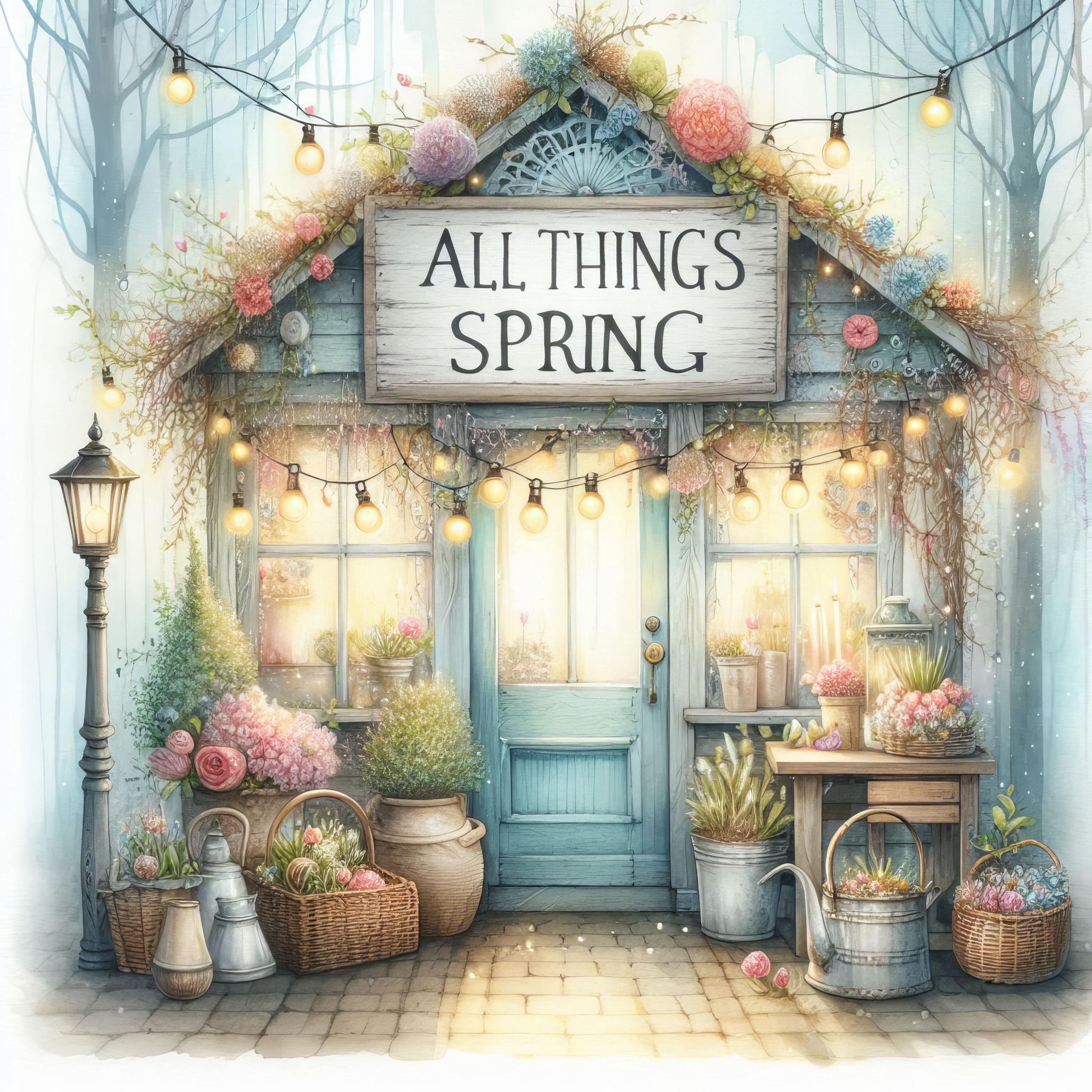 All Things Spring Shop: Clip Art, 10 High Res Watercolor Jpgs, Junk ...