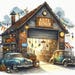 Auto Repair Shop 10 High Res Watercolor Jpgs, Junk Journaling ...