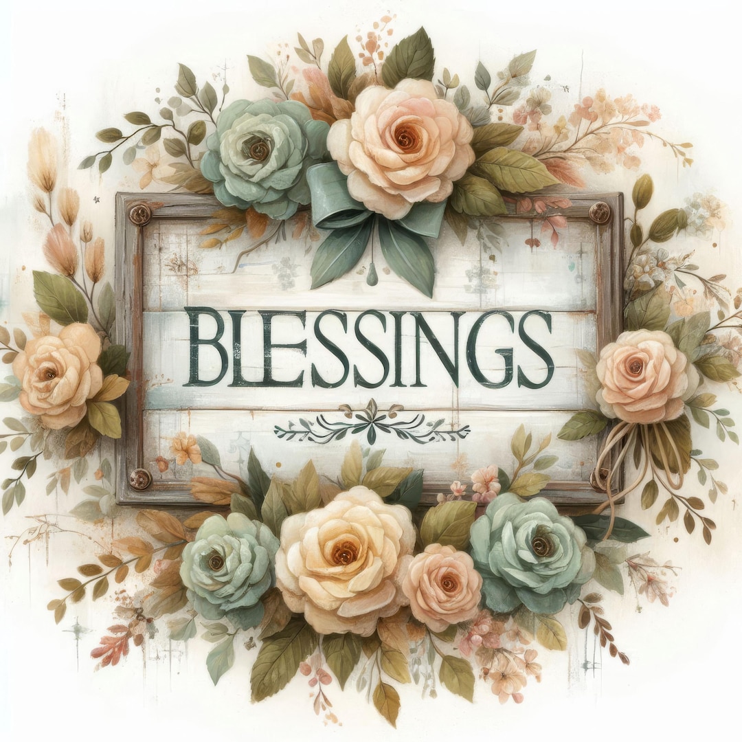 Blessings: Clip Art, 10 High Res Watercolor Jpgs, Junk Journaling ...