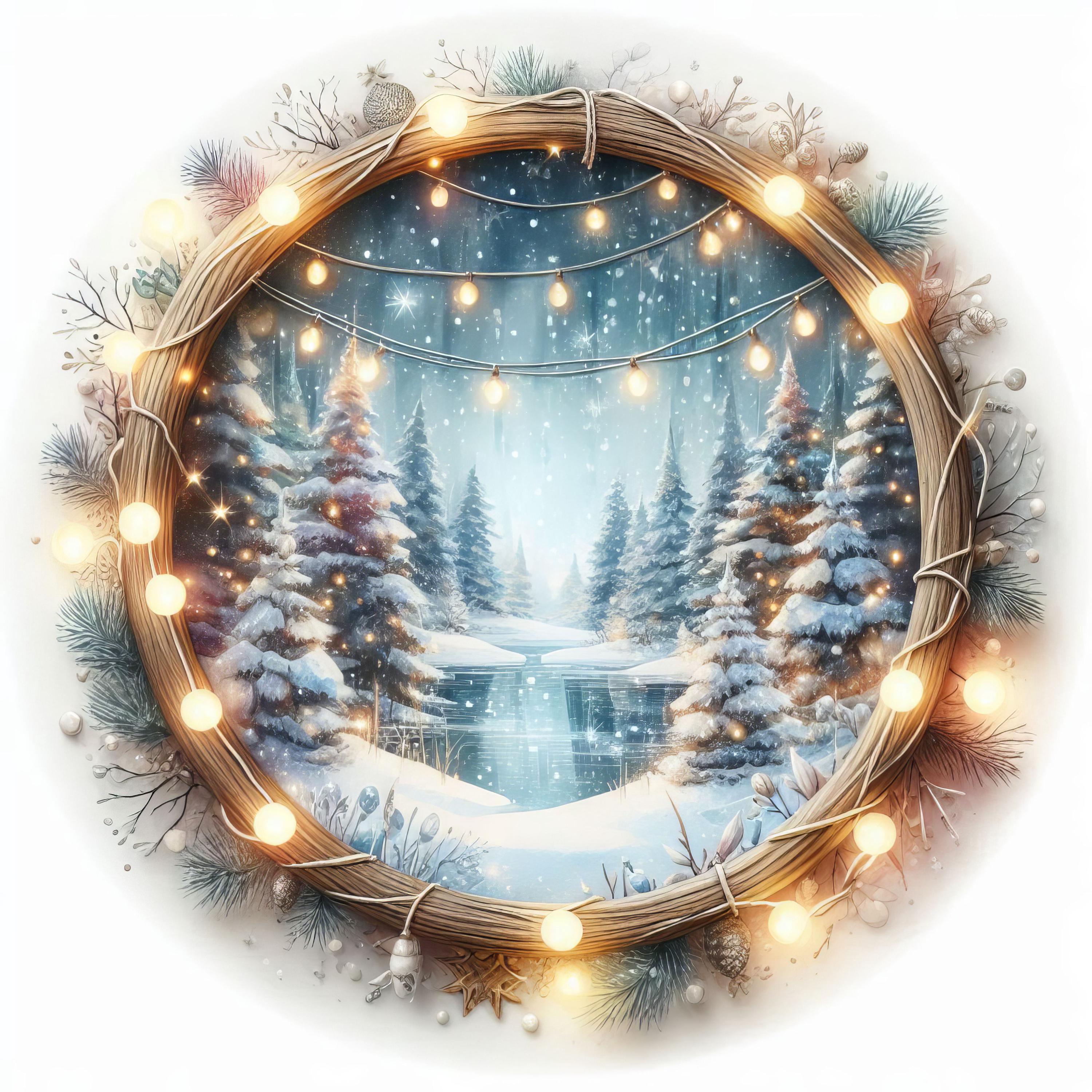 Winter Wonderland: Clip Art, 10 High Res Watercolor Jpgs, Junk ...