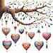 Hanging Boho Hearts: Clip Art, 10 High Res Watercolor Jpgs ,junk ...