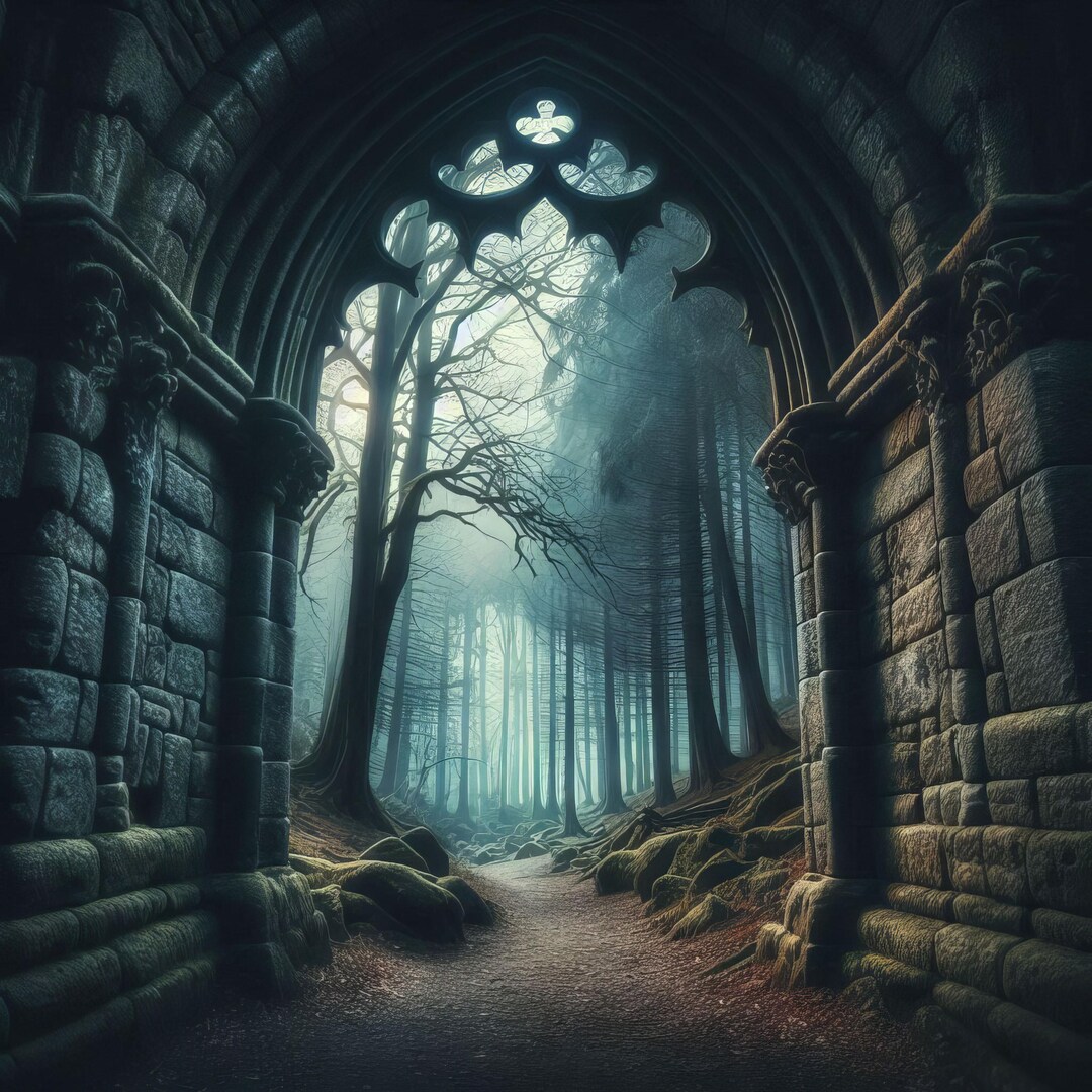 Spooky Gothic Arches Clip Art 10 High Res Watercolor Jpgs for Junk ...