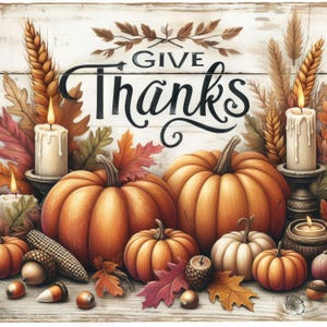 Give Thanks Clip Art Bundle 10 High Res Watercolor Jpgs for Junk ...