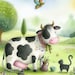 Whimsical Cow Clipart Bundle 10 High Res Watercolor Jpgs for Junk ...
