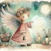 Whimsical Angel: Clip Art 10 High Res Watercolor Jpgs for Junk ...