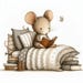 Bedtime Mouse Clip Art Kit 10 High Res Watercolor Jpgs for Junk ...