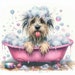 Frazzled Dog in Bubble Bath Clip Art 10 High Res Watercolor Jpgs ...