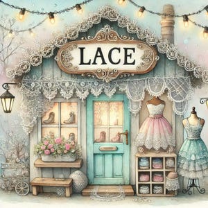 Lace Shop: 10 High Res Watercolor Jpgs Junk Journaling, Scrapbooking ...