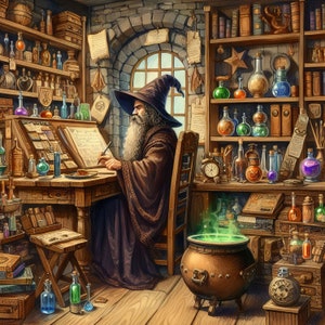 Wizard's Workshop: Clip Art, 10 High Res Watercolor Jpgs, Junk ...
