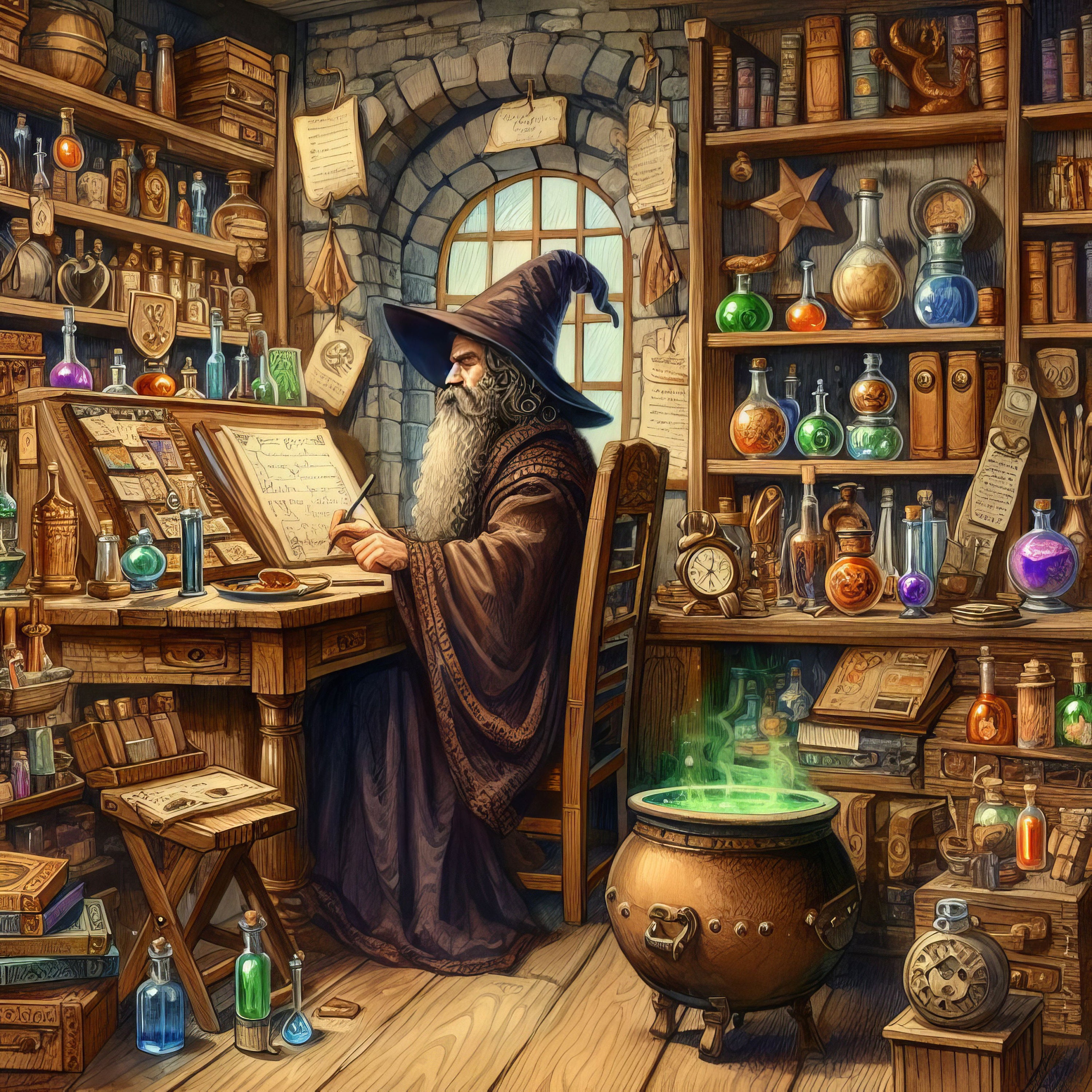 Wizard's Workshop: Clip Art, 10 High Res Watercolor Jpgs, Junk ...