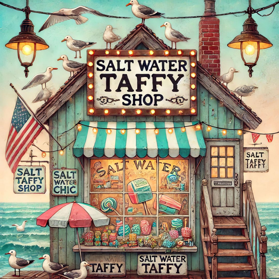 Saltwater Taffy Shop 10 High Res Watercolor Jpgs Junk Journaling ...