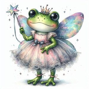 Frog Fairy 10 High Res Watercolor Jpgs Junk Journaling, Scrapbooking ...