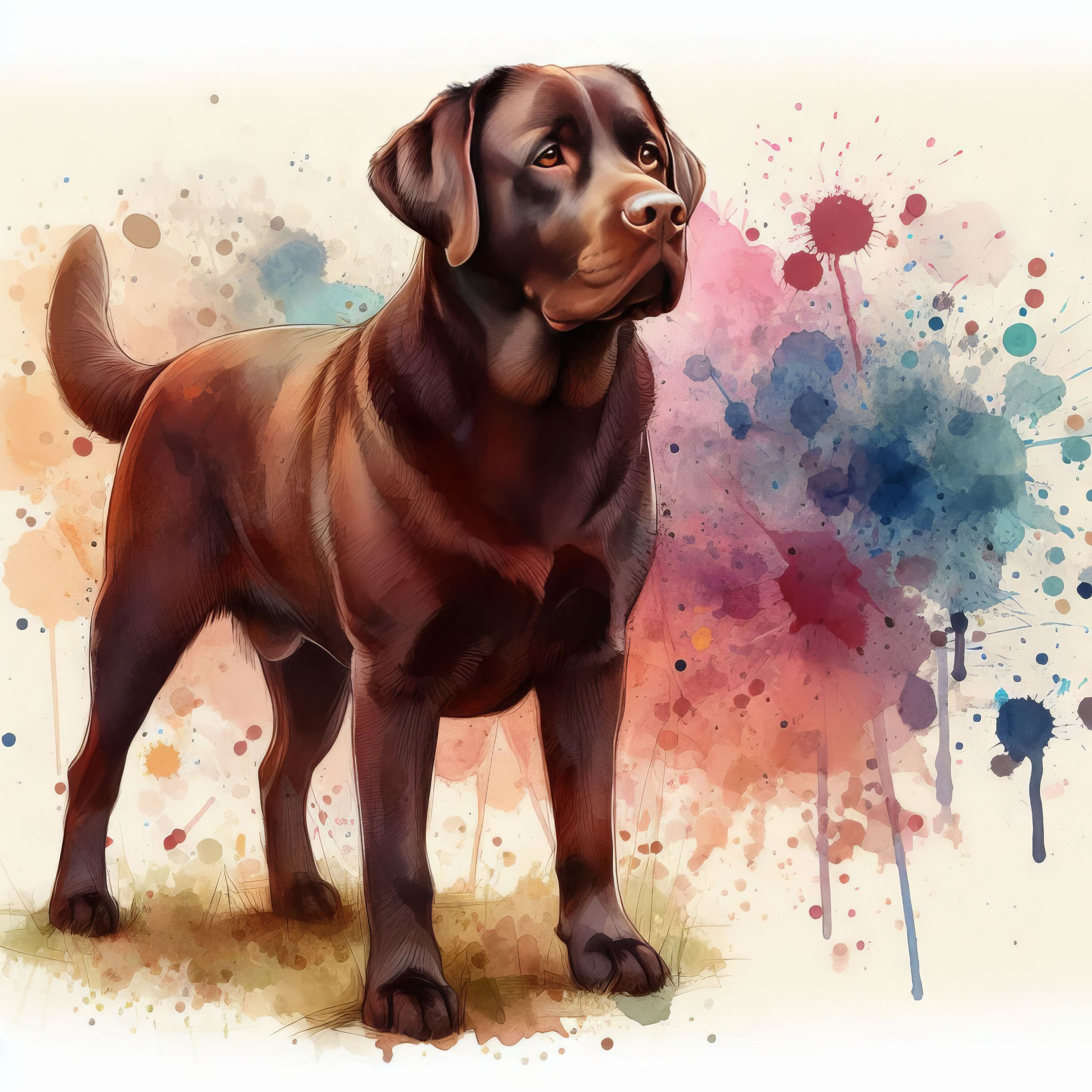Chocolate Lab: Clip Art, 10 High Res Watercolor Jpgs, Junk Journaling ...