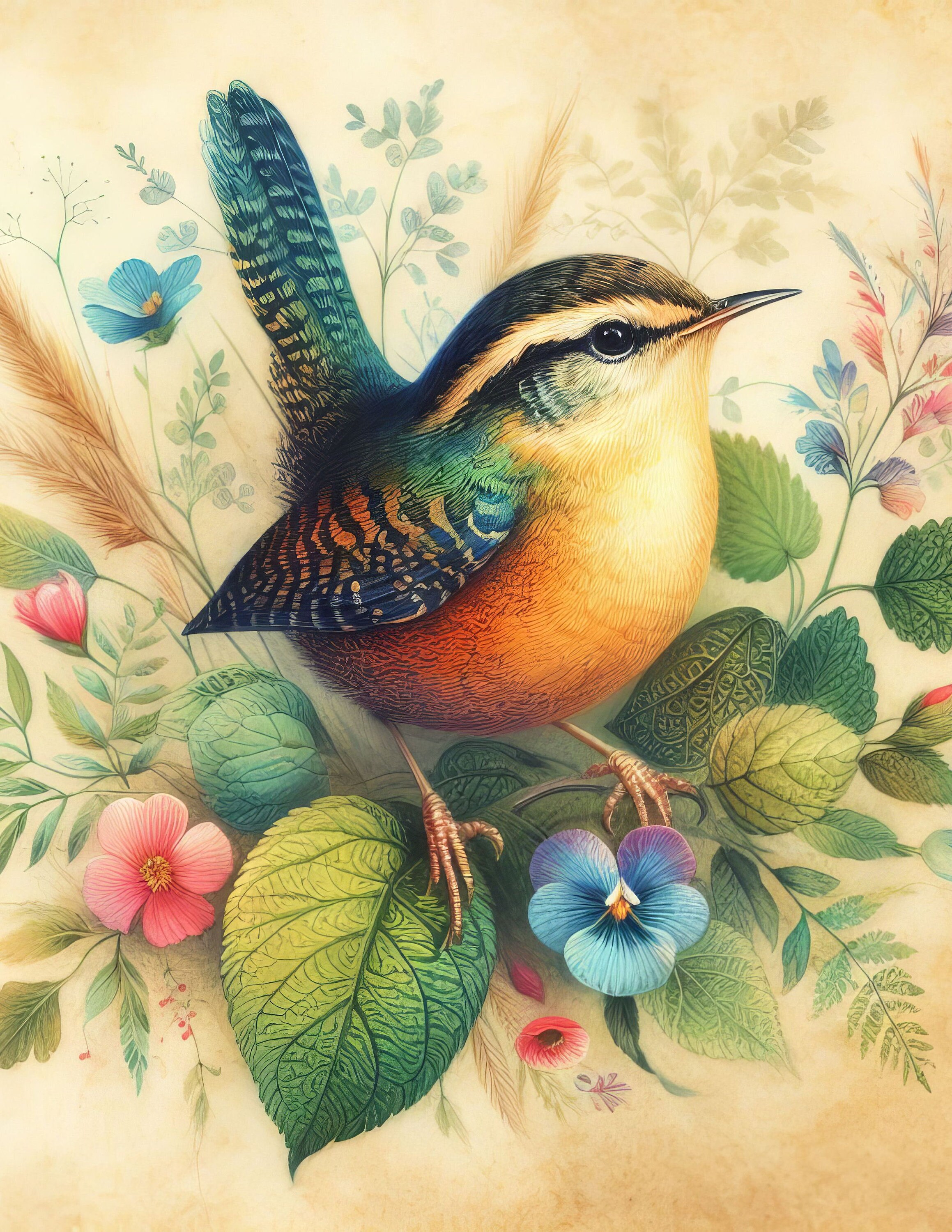 The Wren: Clipart, 10 High Res Watercolor Jpgs, Junk Journaling ...