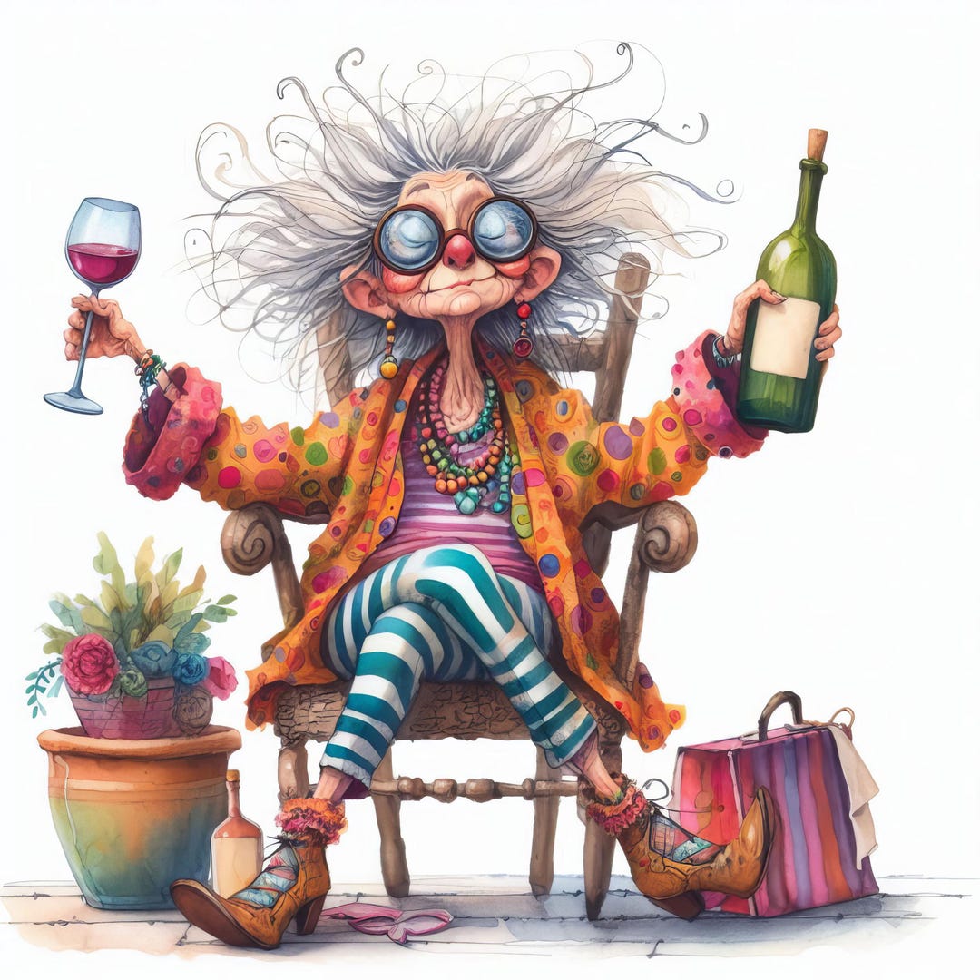 Retirement Life Watercolor Art: Whimsical Junk Journal Images (digital ...