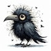 Frazzled Crow Clip Art 10 High Res Watercolor Jpgs for Junk Journaling ...