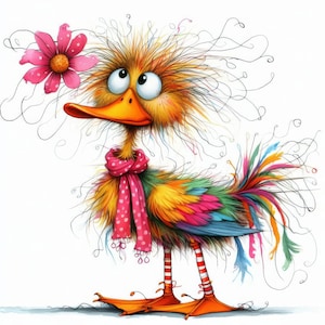 Frazzled Duck Clip Art 10 High Res Watercolor Jpgs for Junk Journaling ...