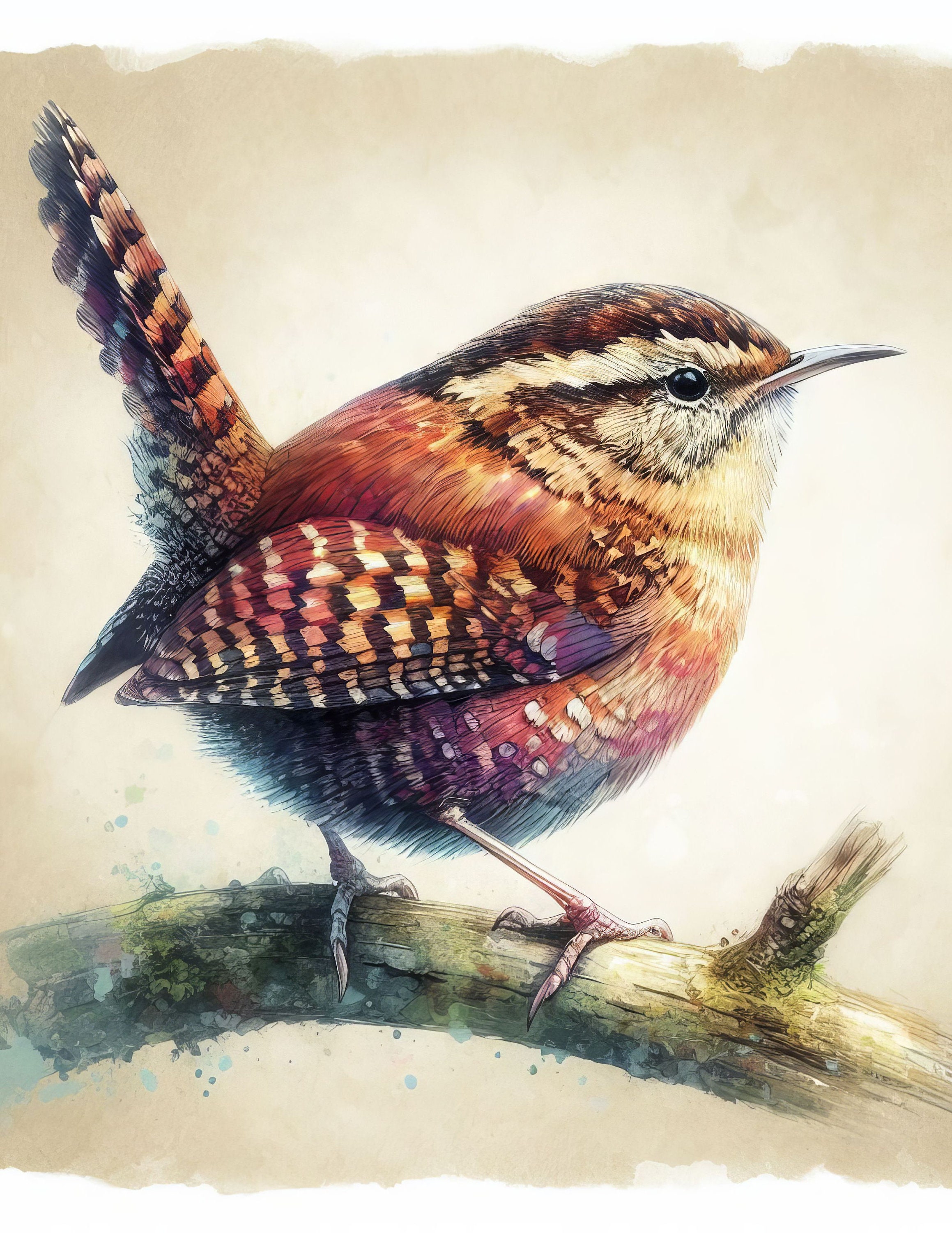 The Wren: Clipart 10 High Res Watercolor Jpgs for Junk Journaling ...