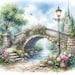 Old Stone Bridge Clip Art 10 High Res Watercolor Jpgs for Junk ...
