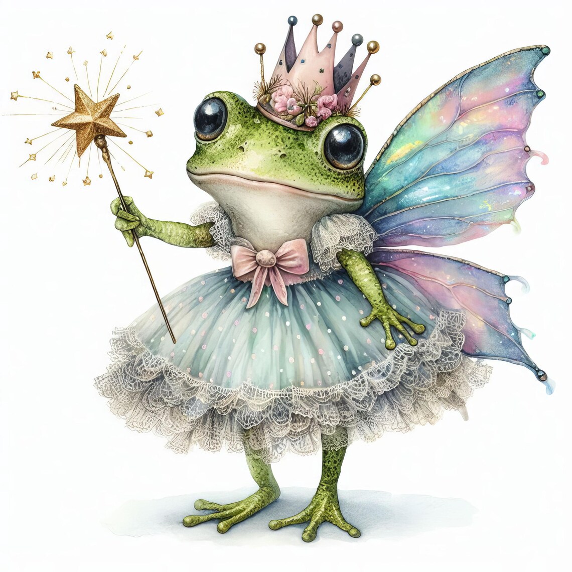 Frog Fairy 10 High Res Watercolor Jpgs Junk Journaling, Scrapbooking ...