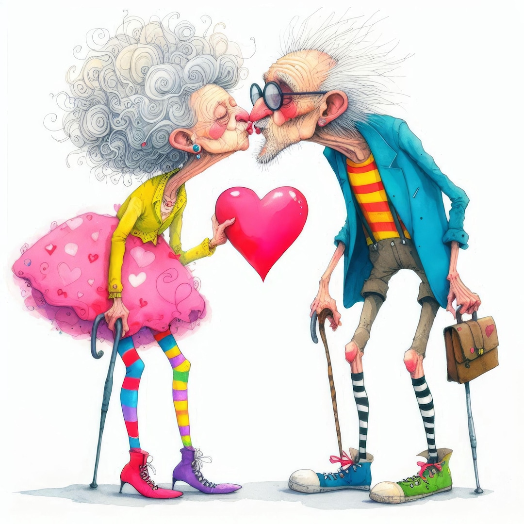 Quirky Kiss: Clip Art, 10 High Res Watercolor Jpegs, Junk Journaling ...