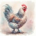 Pastel Chicken Clip Art Bundle 10 High Res Watercolor Jpgs for Junk ...