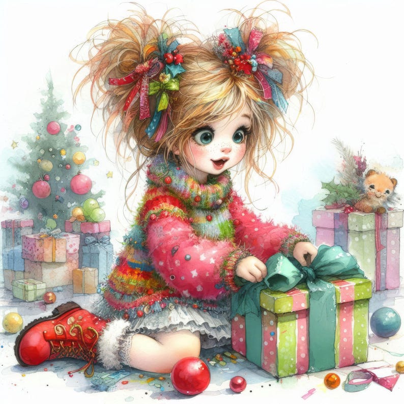 Christmas Surprise: Clip Art, 10 High Res Watercolor Jpgs, Junk ...