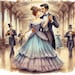 Victorian Dancing Clip Art Bundle 10 High Res Watercolor Jpgs for Junk ...