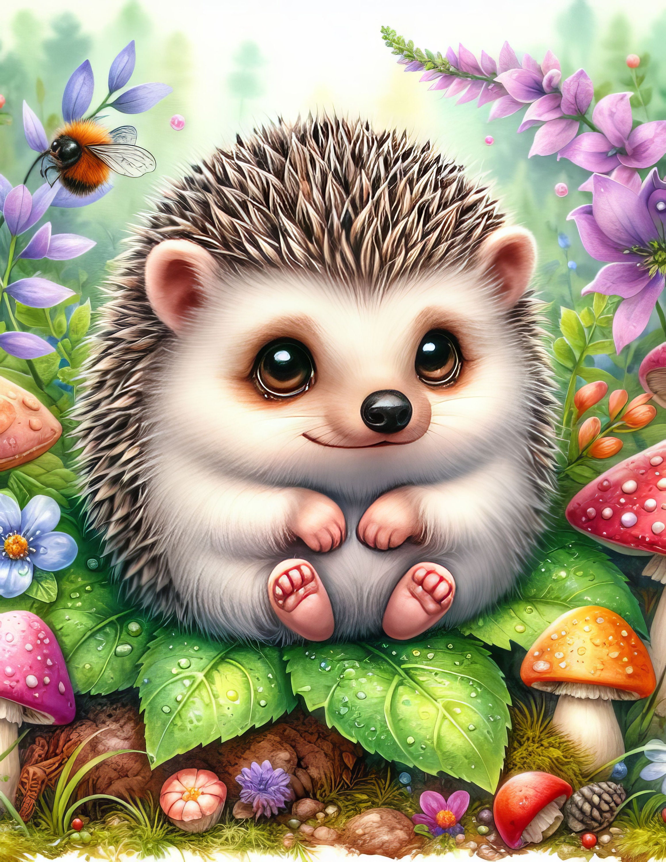 Cute Woodland Animals Clip Art Kit 10 High Res Watercolor Jpgs for Junk ...
